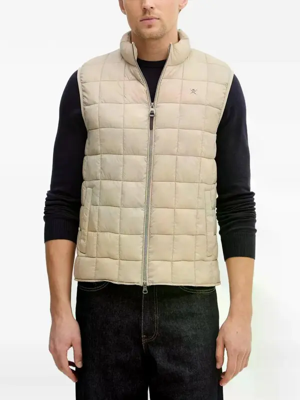 HACKETT Quilted Gilet With Logo Embroidery