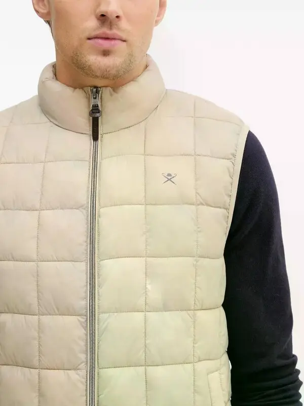 HACKETT Quilted Gilet With Logo Embroidery