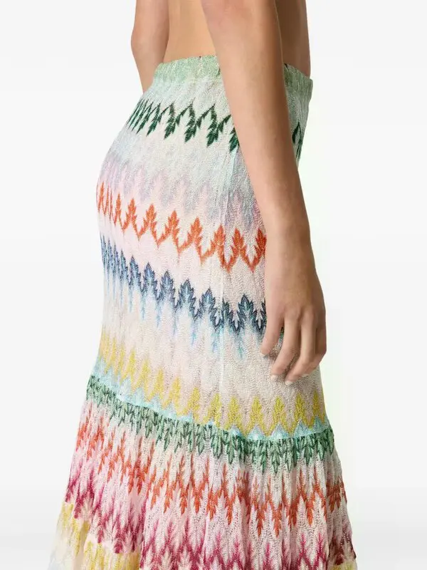 Missoni Chevron Pattern Maxi Skirt