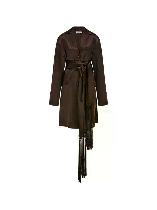 FERRAGAMO Satin Chemisier - Brown