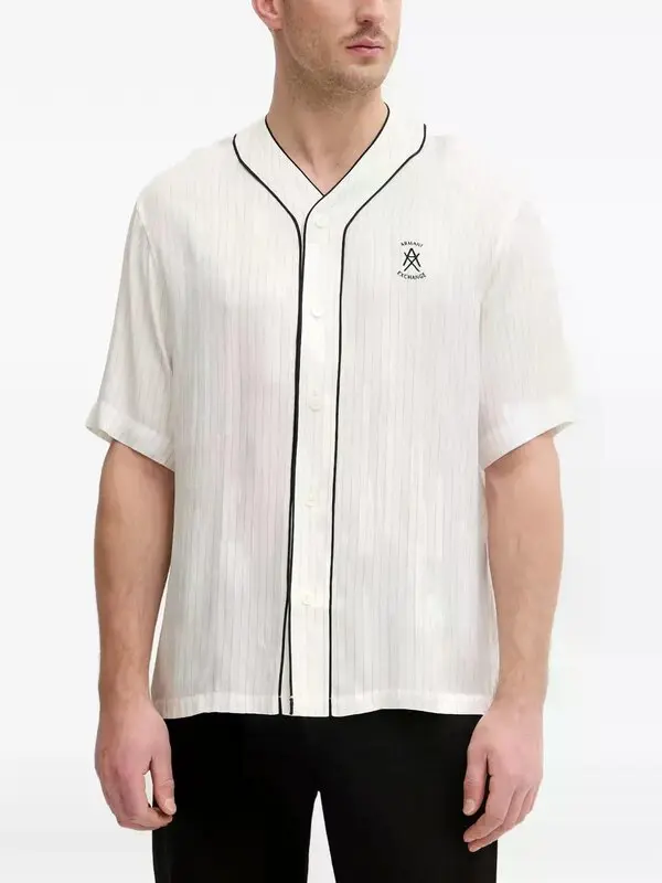 Armani Exchange Pinstripe Shirt - Neutrals