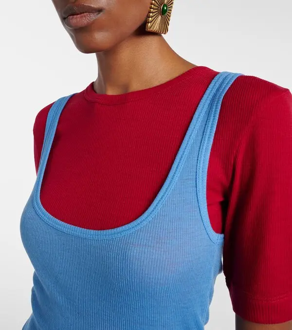 Versace Medusa Virgin Wool Tank Top - Blue