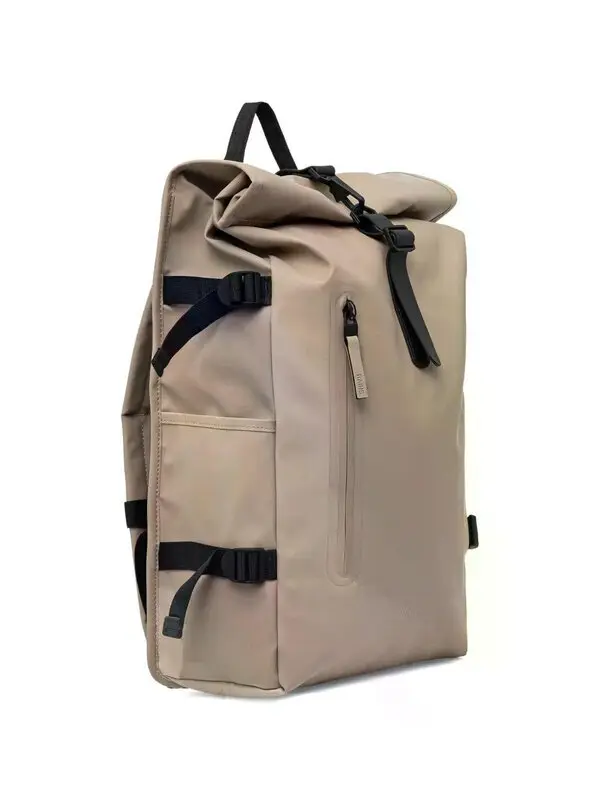 Rains Rolltop Buckled Backpack - Neutrals