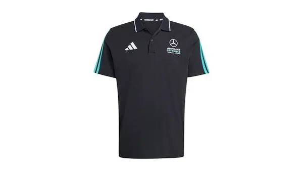 Adidas Mercedes Amg Petronas Formula 1 Team Dna Polo Shirt - Black Semi Mint Rush