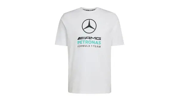 Adidas Mercedes Amg Petronas Formula 1 Team Dna Graphic Tee Shirt - White Semi Mint Rush