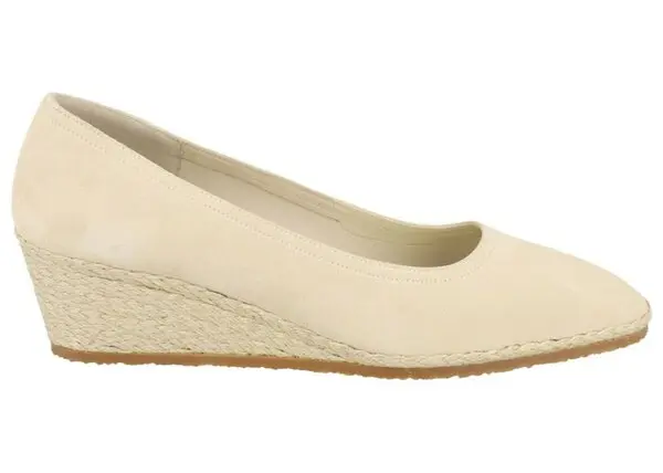 FERRAGAMO Campy Archive Limited Edition 1976 Espadrille Wedges - Bone