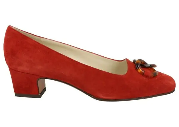 FERRAGAMO Suede Archive Limited Edition 1968 Germaine Pumps - Red