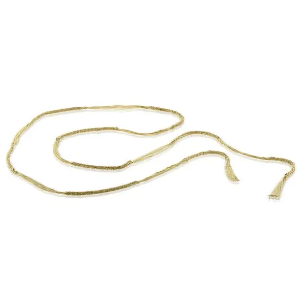 TOSCANO 14k Yellow Gold Multi-strand Tassel Scarf Necklace - Yg