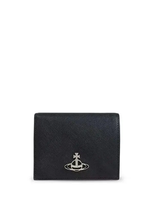VIVIENNE WESTWOOD Bi-fold Logo Plaque Wallet - Black