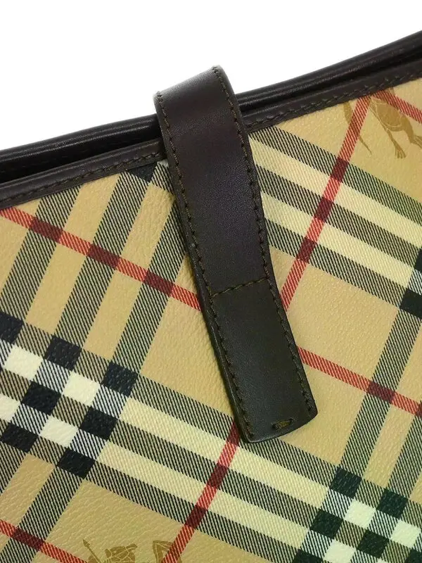 Burberry 1990s Check Pattern Shoulder Tote Bag