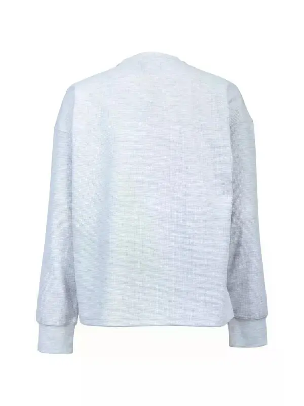 BREATH Waffle-knit Long-sleeved T-shirt - Grey