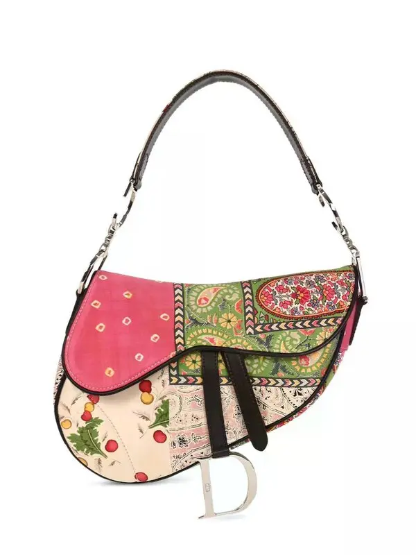 Dior 2003 Saddle Patchwork Shoulder Bag