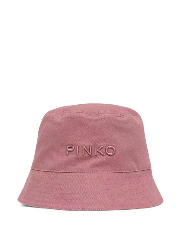 Pinko Embroidered-logo Bucket Hat - Pink