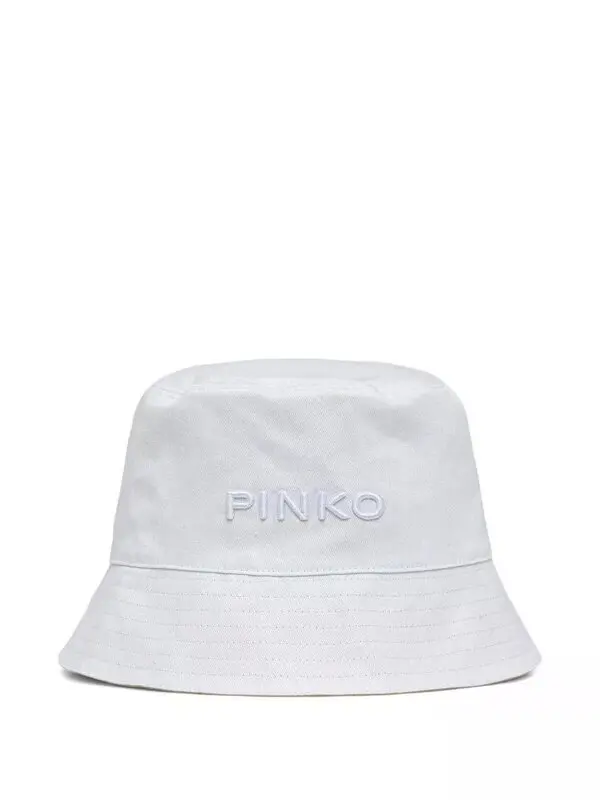 Pinko Embroidered-logo Bucket Hat - White
