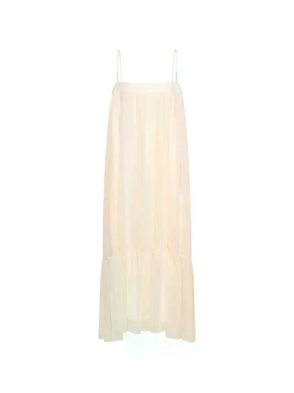 ROTATE BY BIRGER CHRISTENSEN Chiffon A-line Midi Dress - Neutrals