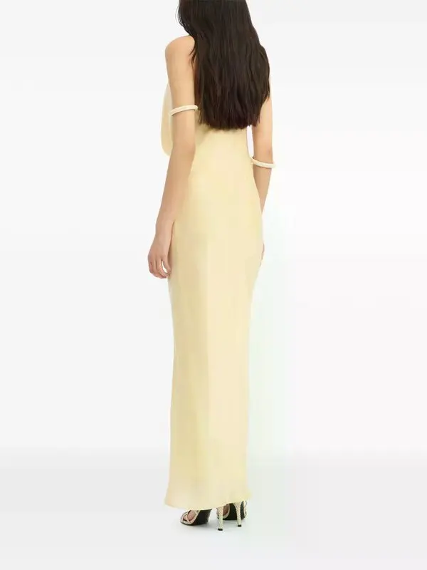 ROTATE BY BIRGER CHRISTENSEN Halter Chiffon Maxi Dress - Yellow
