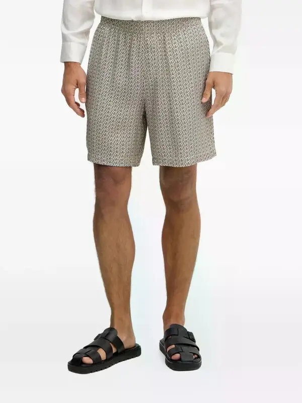 Armani Exchange Patterned Elasticated Shorts - Neutrals