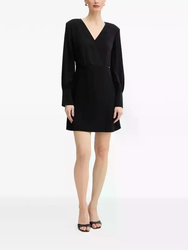 Armani Exchange V-neck Long Sleeve Mini Dress
