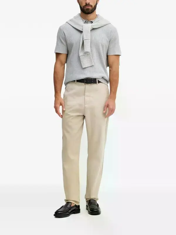 Michael Kors Ribbed-knit Polo Shirt