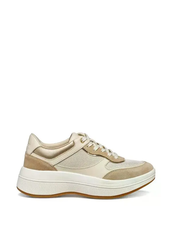 Geox Spherica Ecub-3 Metallic Panel Sneakers - Neutrals