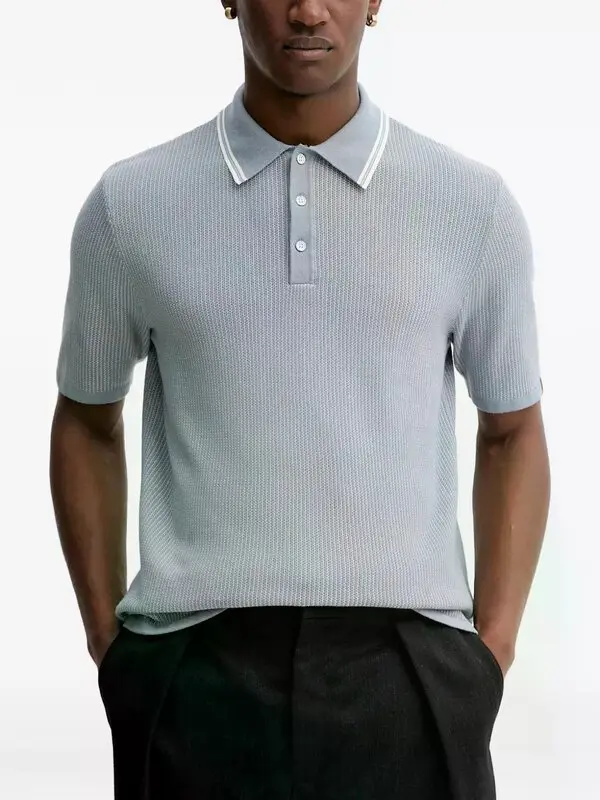 Rag & Bone Ribbed-knit Polo Shirt