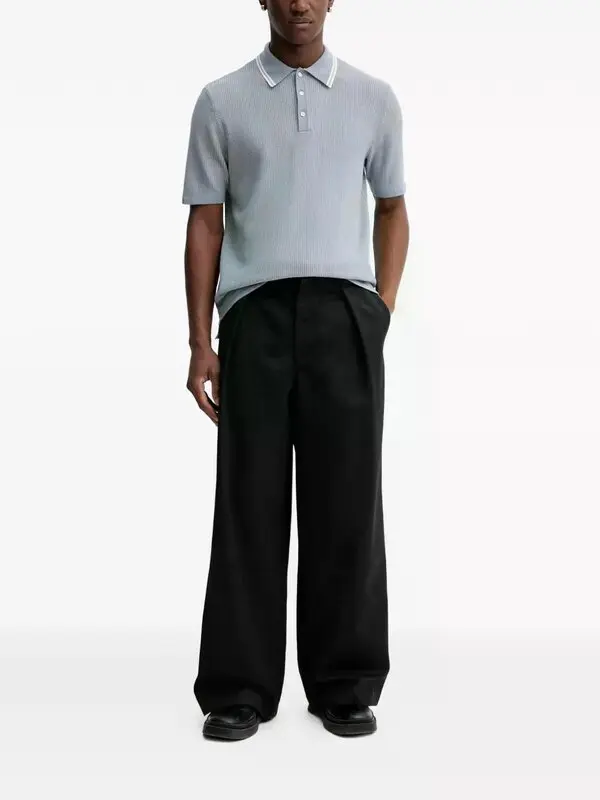 Rag & Bone Ribbed-knit Polo Shirt