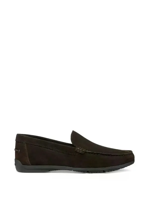 Geox Braided Suede Loafers - Brown