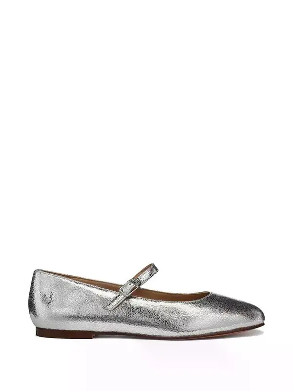 Geox Marsilea Buckle Strap Ballet Flats - Silver