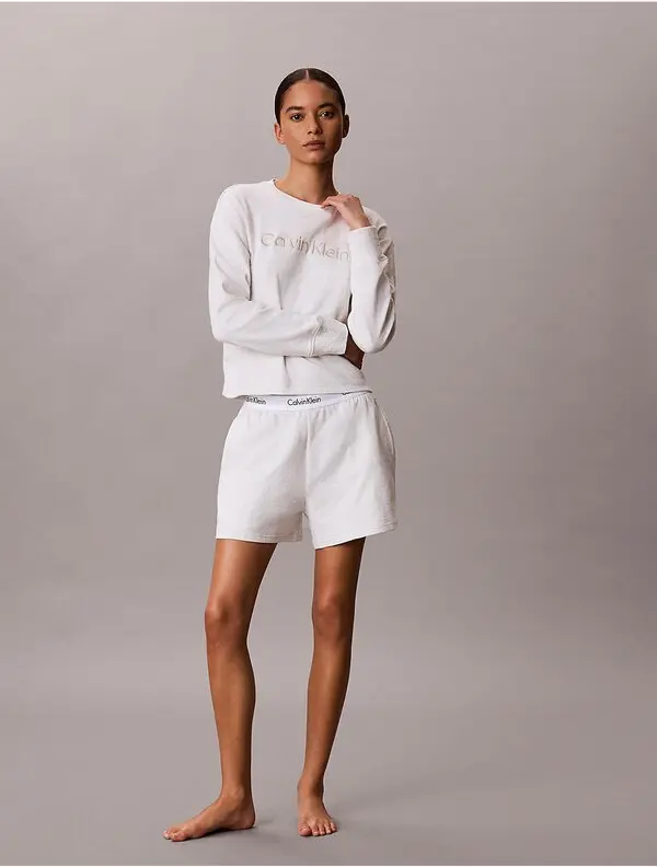 Calvin Klein Modern Terry Relaxed Sweatshirt - Snow Heather