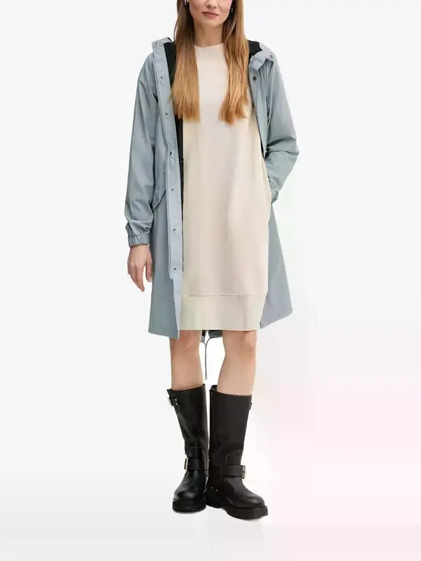 Rains Fishtail Coat With Flap-pockets - Blue