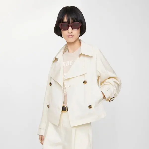 Burberry Cropped Lightweight Ladybrook Trench Jacket