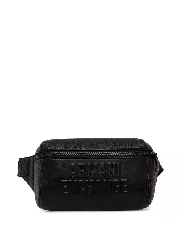 Armani Exchange Embossed Logo Belt Bag - Black