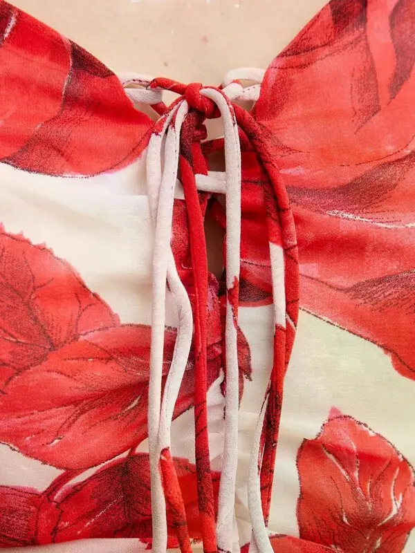 GAUDI Floral-print Ruched Mini Dress