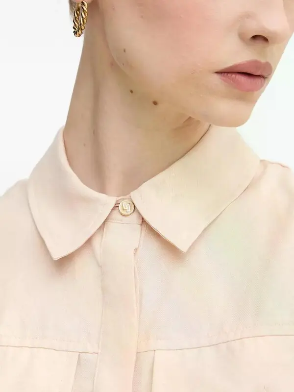 GAUDI Polo-collar Sleeveless Shirt - Neutrals