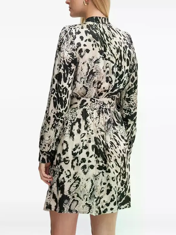GAUDI Animal-print Belted Mini Dress