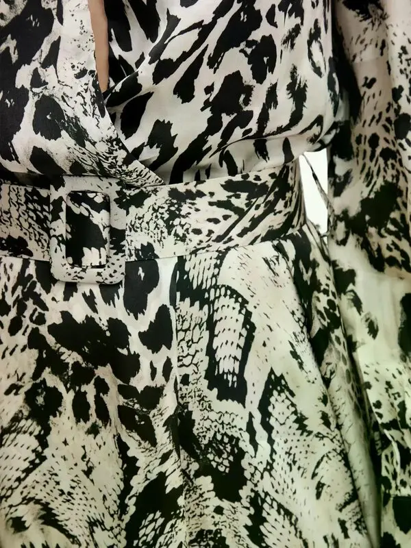 GAUDI Animal-print Belted Mini Dress
