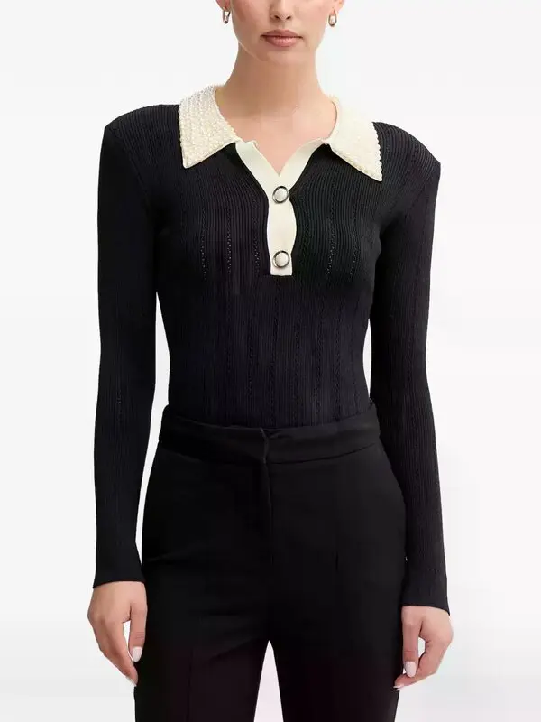GAUDI Collar-embellished Polo Top