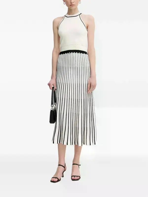 GAUDI Striped Midi Skirt