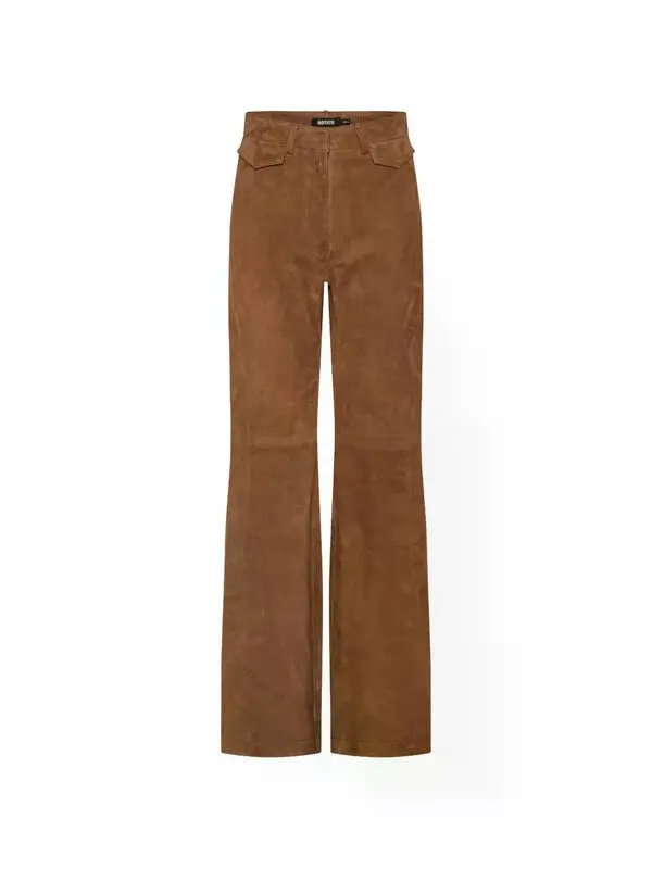 ROTATE BY BIRGER CHRISTENSEN High-waisted Suede Trousers