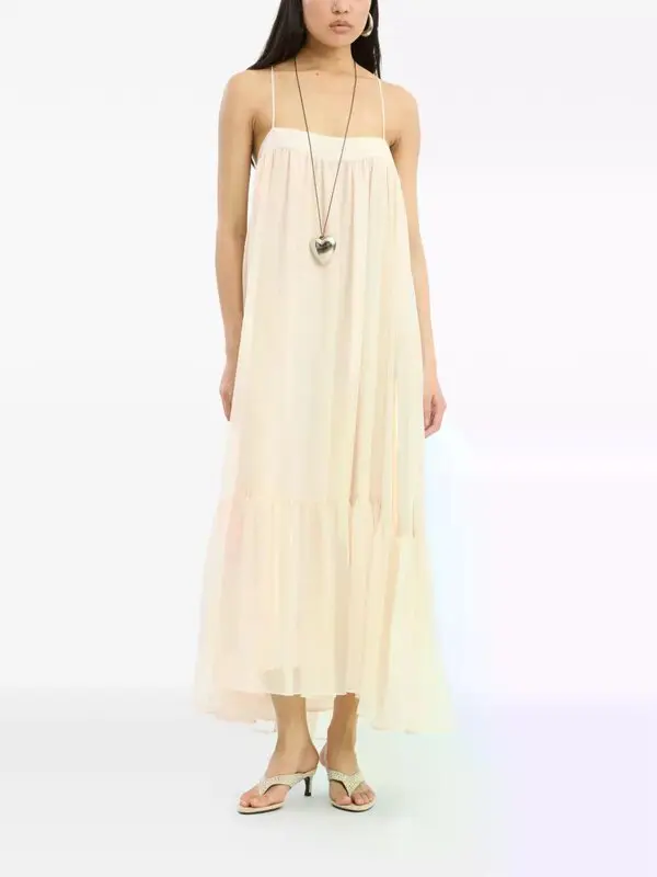ROTATE BY BIRGER CHRISTENSEN Chiffon A-line Midi Dress - Neutrals