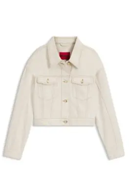 Hugo Relaxed-fit Denim Jacket - White