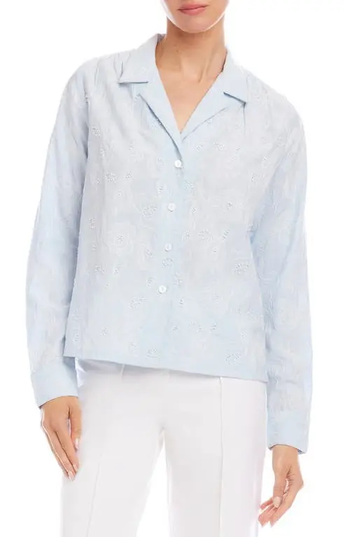 Karen Kane Embellished Button-up Shirt