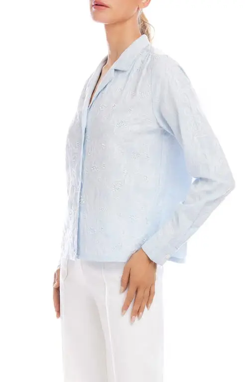 Karen Kane Embellished Button-up Shirt