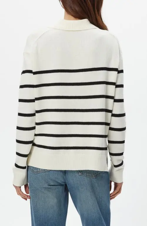 Michael Stars Adrienne Lace Up Striped Sweater