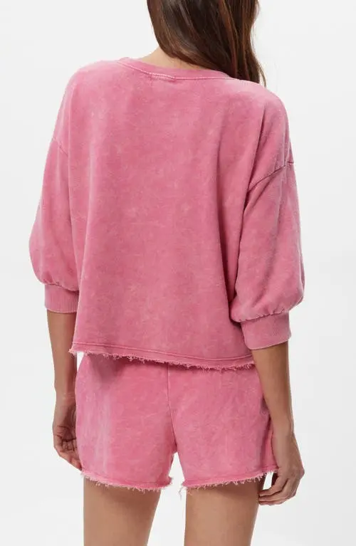Michael Stars Puff Sleeve Sweatshirt - Dragon Fruit