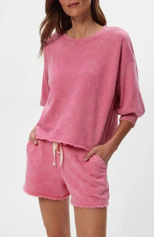 Michael Stars Puff Sleeve Sweatshirt - Dragon Fruit