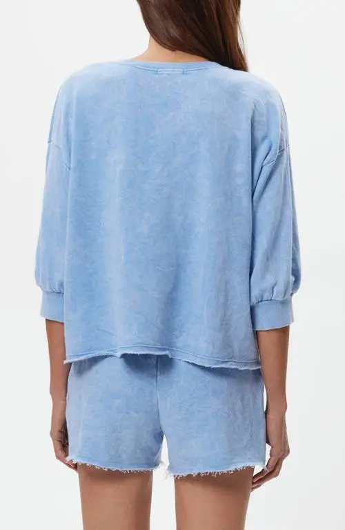 Michael Stars Puff Sleeve Sweatshirt - Sky