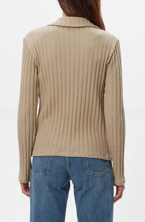Michael Stars Liyah Long Sleeve Top - Macadamia