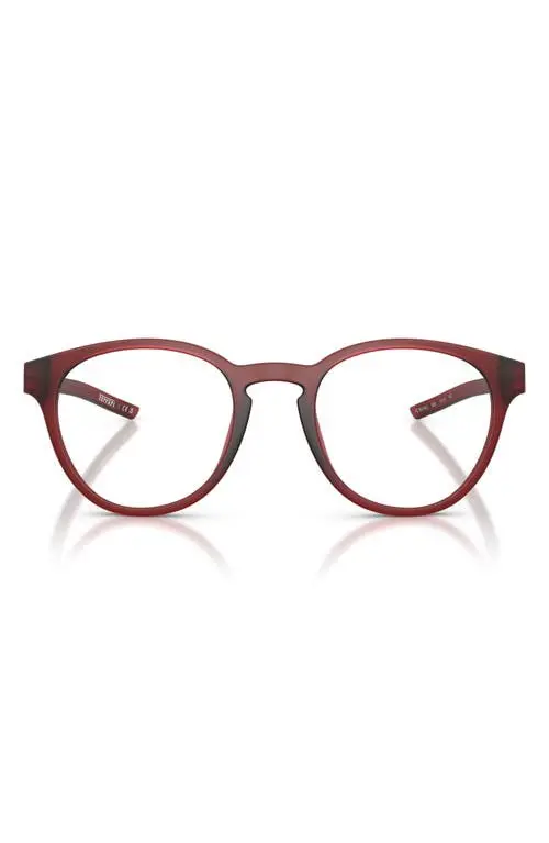 SCUDERIA FERRARI 49mm Small Phantos Optical Glasses - Matte Red Bordeaux/demo Lens