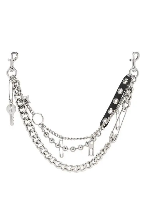 Marc Jacobs The Grommet Charm Chain Shoulder Strap - Nickel